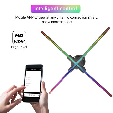Naked Eye D Hologram Home Projector Fan With Wifi Remote Control And