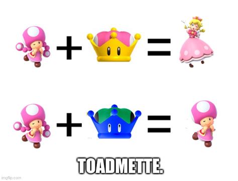 Toadette Negative Super Crown Toadmette Imgflip
