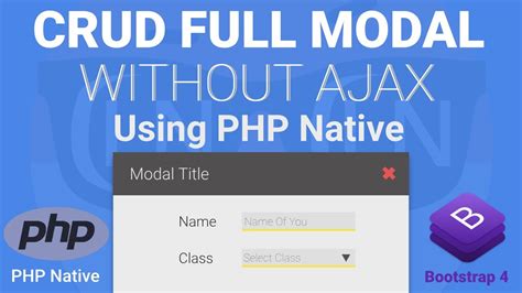 Crud Full Modal Tanpa Ajax Bootstrap 4 Php Native Part 2 🎧 Youtube