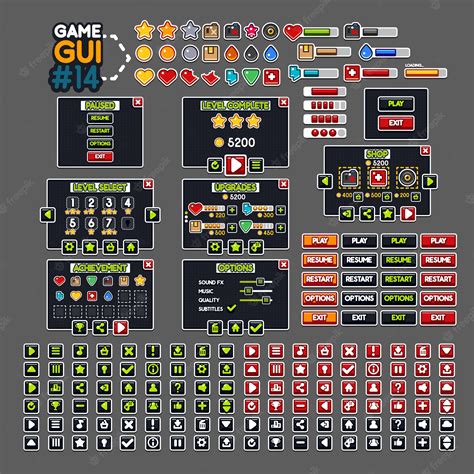 Premium Vector Game Gui