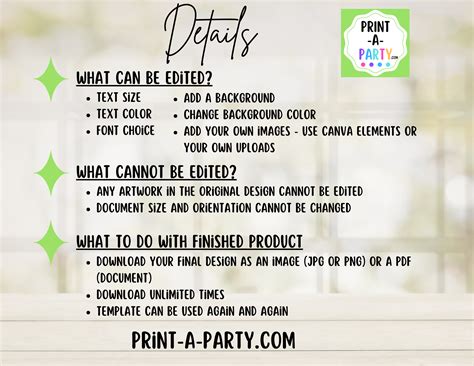 Editable Beverage Bar Sign For Wedding Or Party Event Beverage Bar