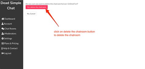 How To Delete A Chatroom Dead Simple Chat Knowledge Base