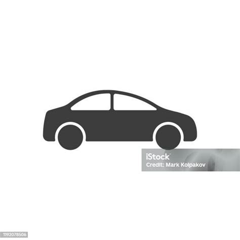 白色背景上的汽車圖示隔離向量向量圖形及更多圖示圖片 圖示 汽車 一個物體 Istock