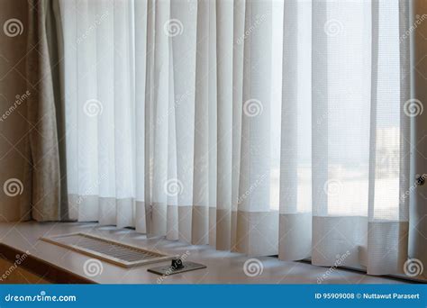 Sunshire Light Looking Pass Translucent White Fabric Curtains An Stock