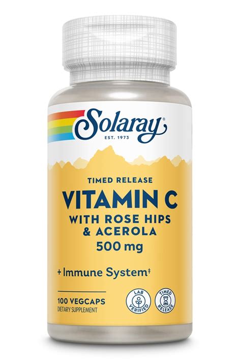Solaray Vitamin C Timed Release -- 500 mg - 100 Capsules - Vitacost