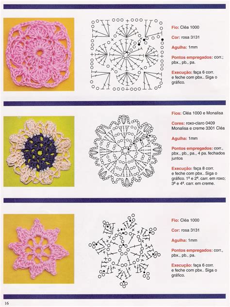 100 Modelos De Flores Para Tejer A Crochet Con Patrones GrÁficos Bien