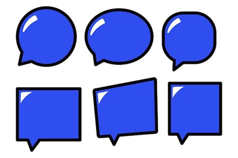 free vector cartoon message bubbles set