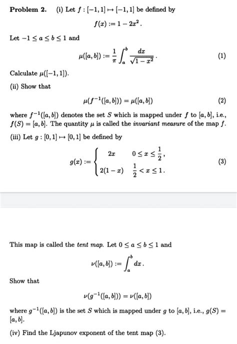 solved problem 2 i let f 1 1] 1 1 1 be defined by