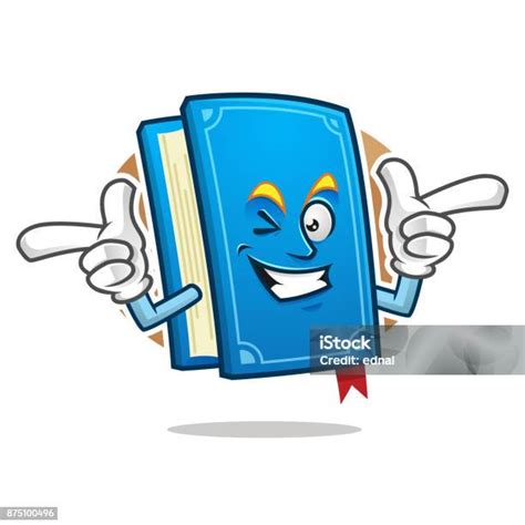 Maskot Buku Funky Karakter Buku Kartun Buku Ilustrasi Stok Unduh