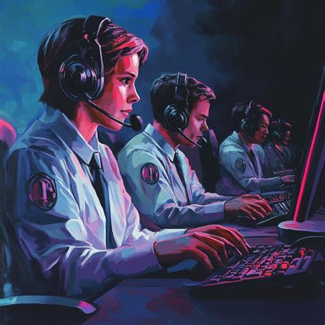 A Support Line Team Using Advanced Communication Tools For Resolving