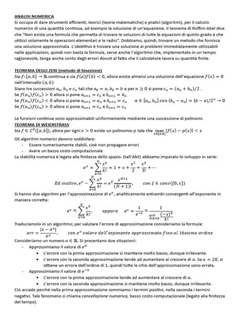 Analisi Numerica Pdf