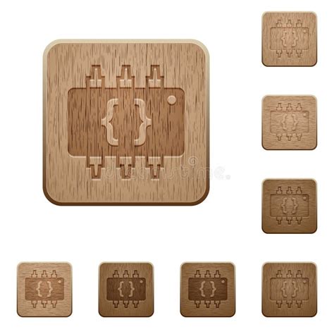 hardware programming wooden buttons stock vector illustration of