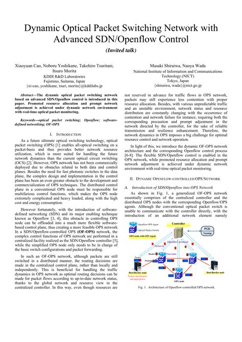 Pdf Dynamic Optical Packet Switching Network With Advanced Sdn
