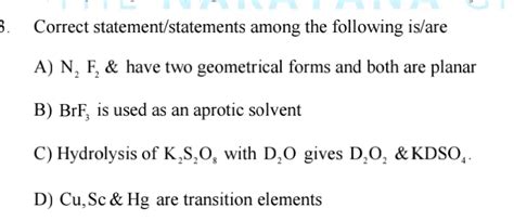 Solved Correct Statementstatements Among The Following