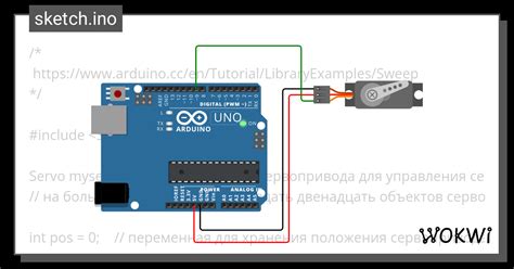 Sweep Servo Wokwi ESP32 STM32 Arduino Simulator