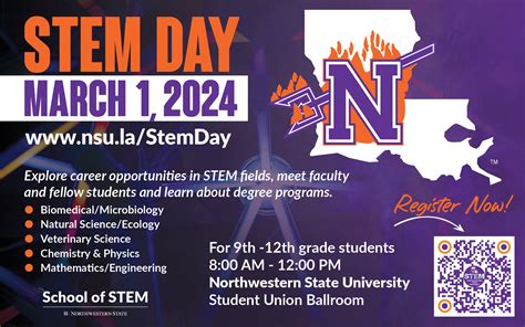Stem Day For High Schoolers Is March 1 Northwestern State University