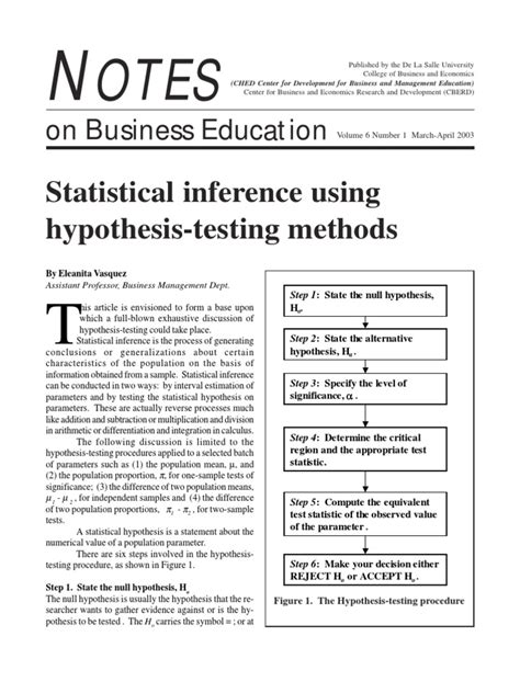 stat inference pdf statistical hypothesis testing statistical significance
