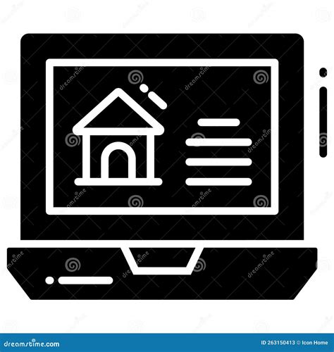 Real Estate Website Trendy Icon Flat Style Isolated On White