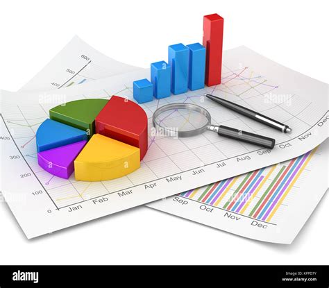 Magnifying Glass On Bar Chart Hi Res Stock Photography And Images Alamy