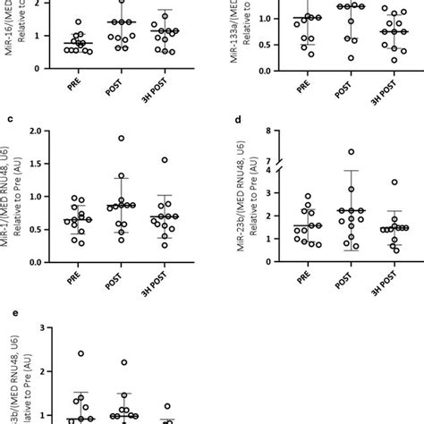 Male Skeletal Muscle N 12 MiRNA Expression MiR16 133a 1 23b