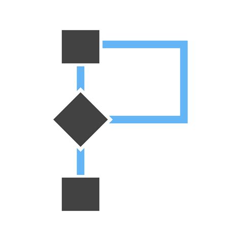 Flow Chart II Glyph Blue And Black Icon Vector Art At Vecteezy