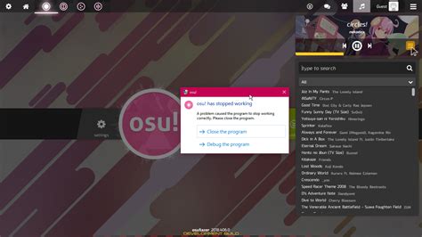 Game Crashes If Looking At Music Playlist While Importing Beatmaps