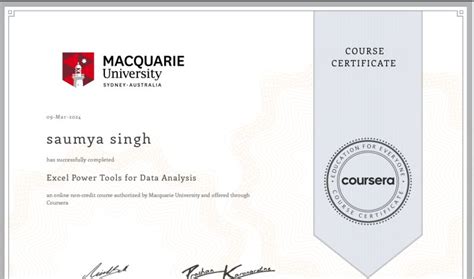 Saumya Singh On Linkedin Dataanalysis Excel Coursera
