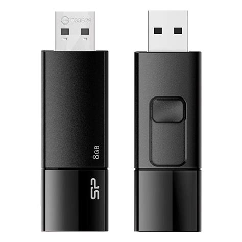 シリコンパワー Usbメモリ 8gb Usb30 スライド式 Blaze B05 ブラック Sp008gbuf3b05v1k S