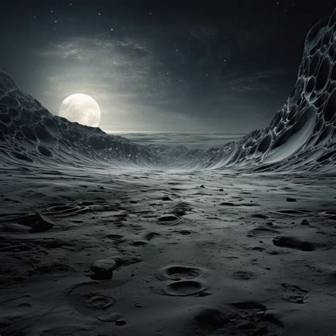 Premium Photo A Moon Over A Desert