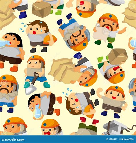 Seamless Worker Pattern Stock Vector Illustration Of Engineer 19204111