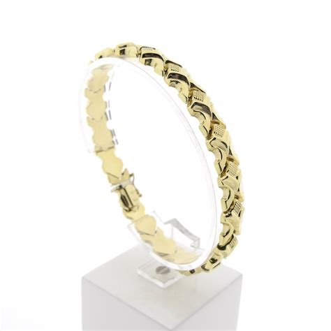 Gouden Fantasie Schakel Armband 20 Cm Juweelwinkel Nl