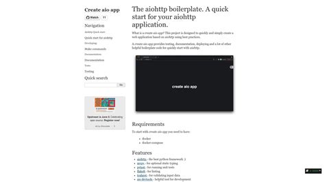 Create Aio App Starter Index