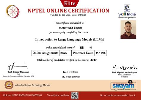 Ai Machinelearning Llms Nptel Iitmadras Iiithyderabad