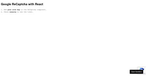 Recaptcha V3 Generate Response Token Forked Codesandbox