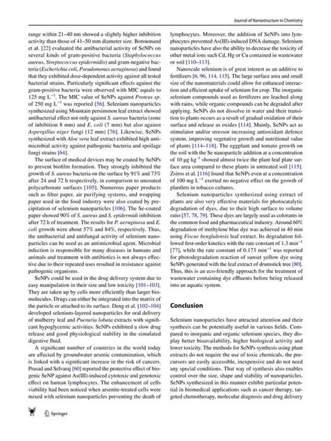 Biosynthesis Of Selenium Nanoparticles Using Plant Pdf Chemistry