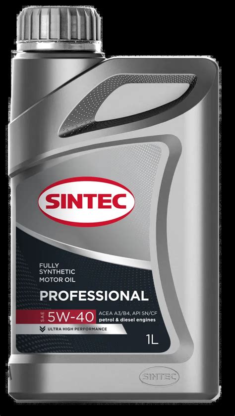 Масло моторное синтетическое SINTEC Professional 5W-40 ACEA A3/B4
