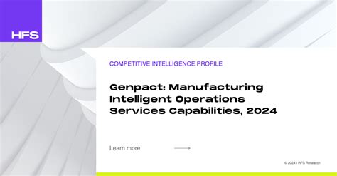 Genpact Manufacturing Intelligent Operations Services Capabilities