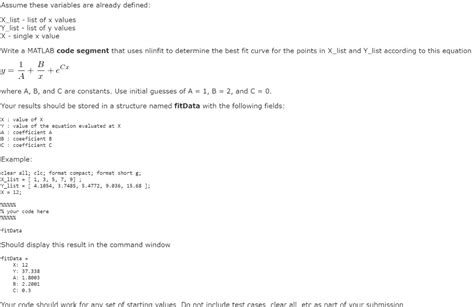 Solved Assume These Variables Are Already Defined X List Chegg