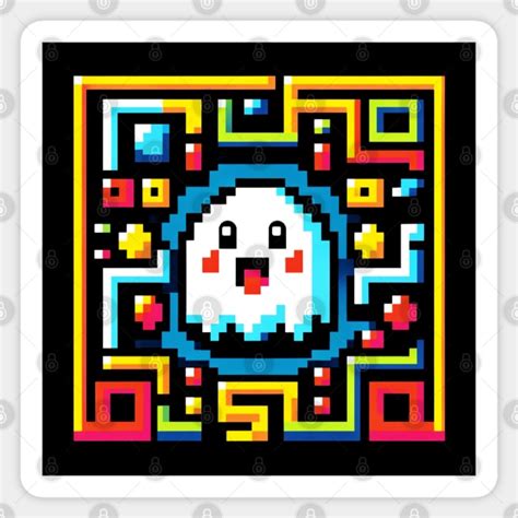 8 Bit Ghost Maze Retro Pixel Arcade Game Design Retro Arcade
