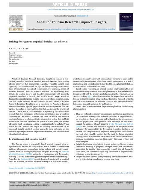 Pdf Striving For Rigorous Empirical Insights An Editorial