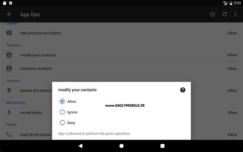برنامه اندروید تعیین سطح دسترسی اپلیکیشن ها App Ops Permission Manager