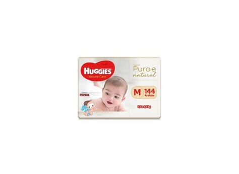 Fralda Huggies Natural Care M 4 Pacotes De 36 Cada Com O Melhor Preço