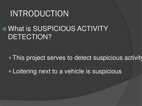 Ppt Suspicious Activity Detection Powerpoint Presentation Free