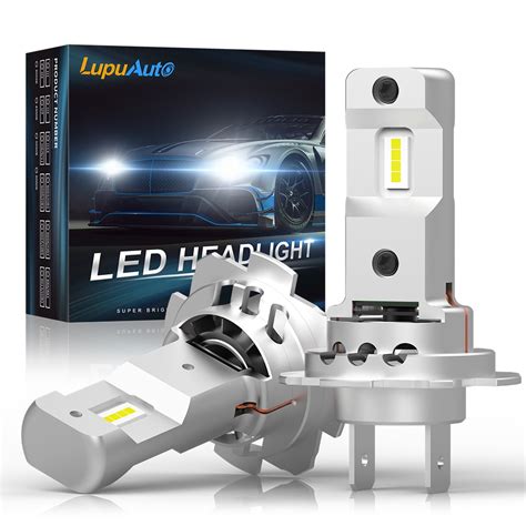 【lupuauto】หลอดไฟเทอร์โบ H7 Led พร้อมพัดลม 20000lm 80w 7035 Csp H7 6000k