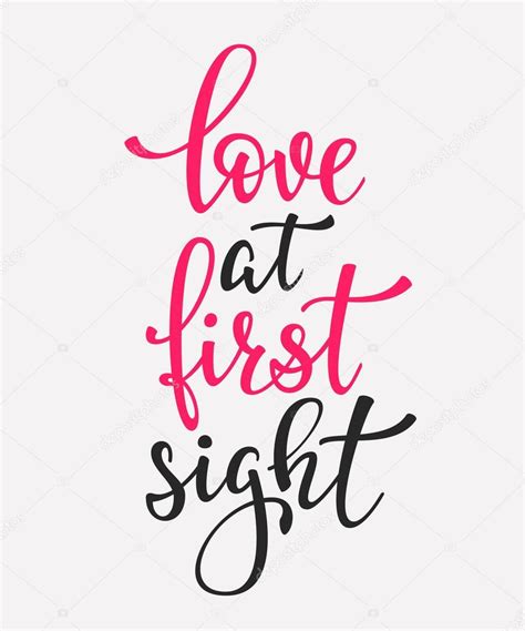 Love At First Sight Typography — Stock Vector © Lenaro 116260052