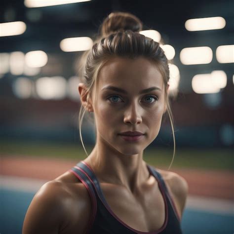 Premium Photo A Gym Girl Fitness In Tack Suit