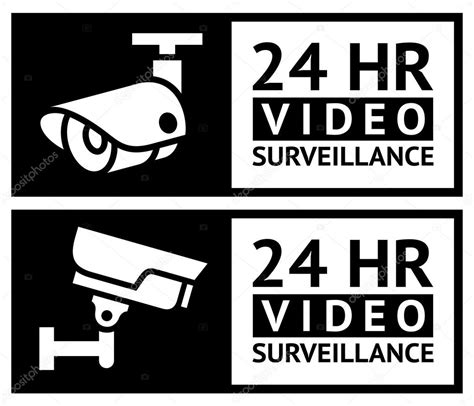 Video Surveillance Stickers Set Stock Vector By ©ecelop 13887903