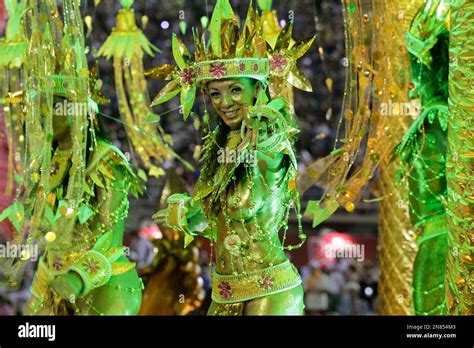 EDS NOTE NUDITY Performers From The Mangueira Samba School Parade During Carnival Celebrations