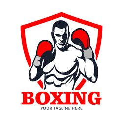 Bodybuilding Flat Style Logo Royalty Free Vector Image