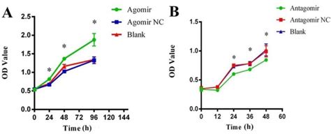 A Cck 8 Results Of The Aspc 1 Cell Line Transfected With Mir 1290